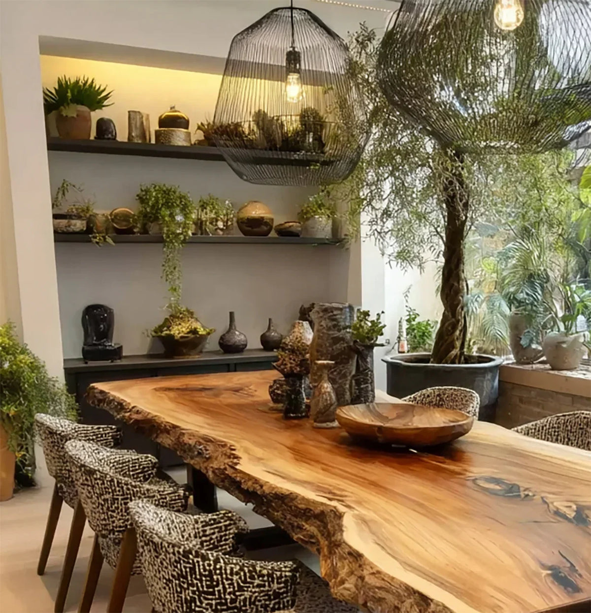 Live Edge Dining Table – Handmade Solid Wood Rustic Farmhouse Kitchen