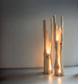 Rustic Driftwood Floor Lamp – Handmade Solid Wood Standing Light for H
